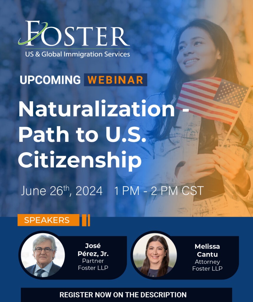 UPCOMING #WEBINAR: "Naturalization - Path to U.S. Citizenship. - Foster ...