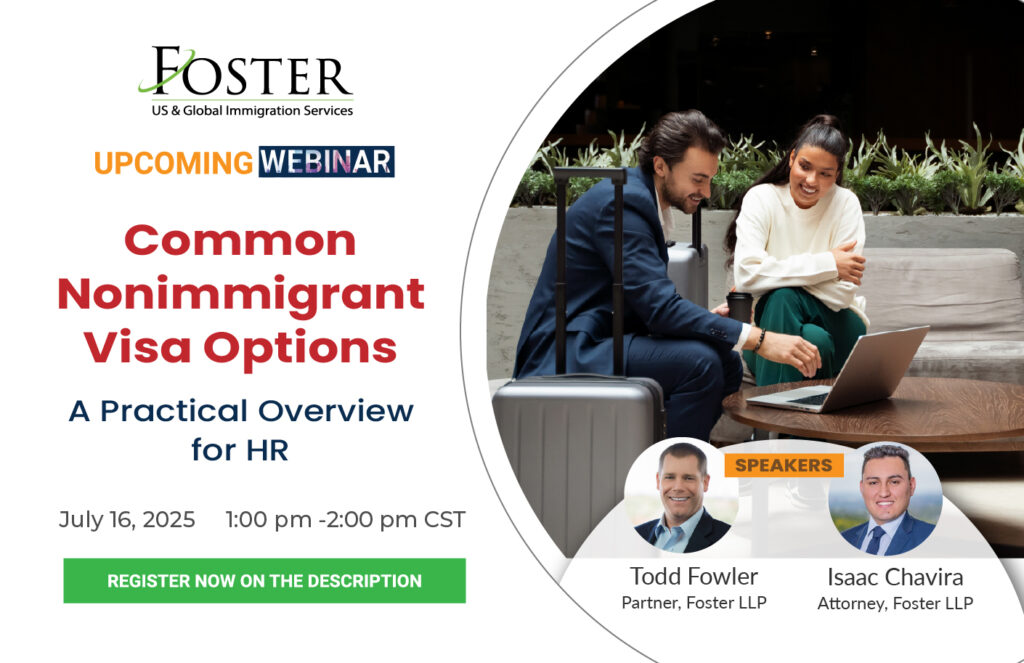 Upcoming Webinar: Common Nonimmigrant Visa Options – A Practical ...